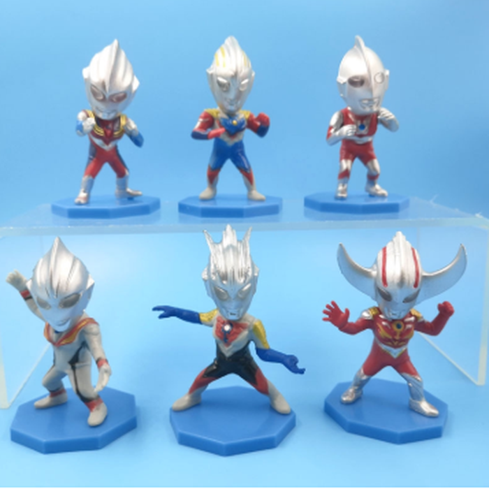 Jual Mainan Ultraman Action Figure Set Isi 6 Cake Topper Ultraman ...