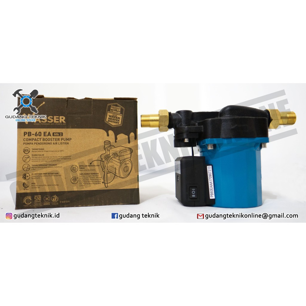 Jual Pompa Booster WASSER PB 60 EA / Pompa Dorong Wasser PB60EA Booster ...