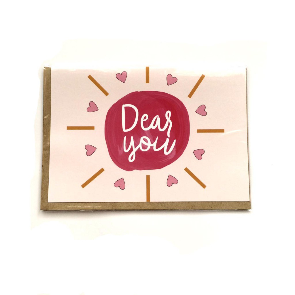 Jual Greetings Card - Dear You pink | Shopee Indonesia