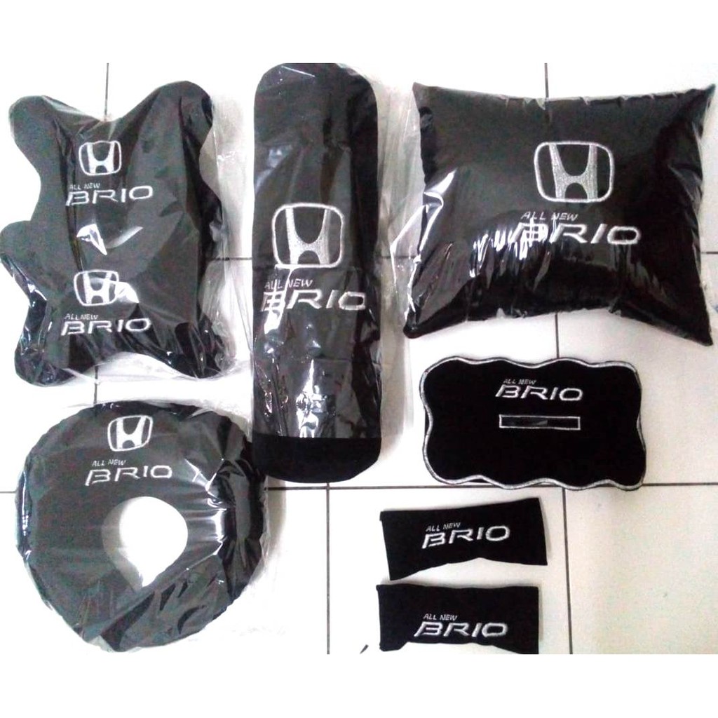 Jual Paket full set 6 in 1 bantal mobil Honda All New Brio Aksesoris ...