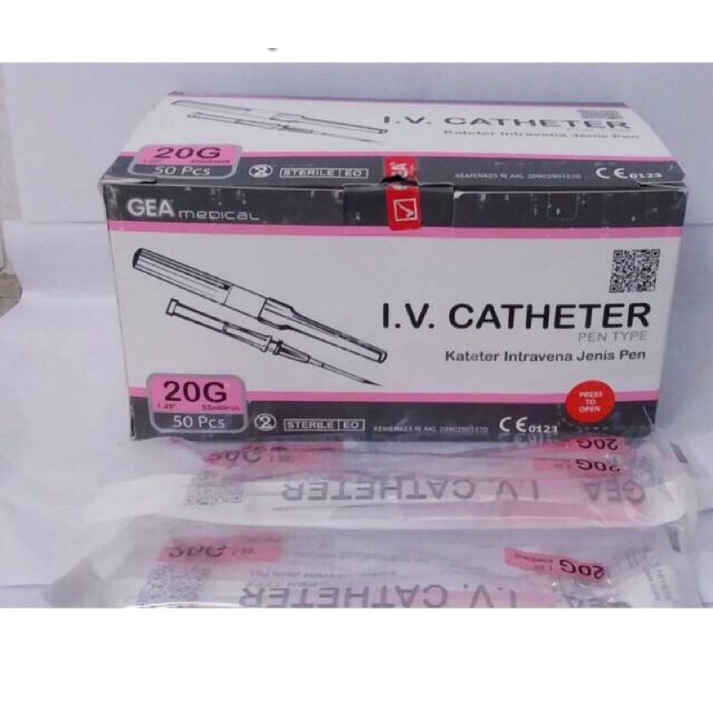 Jual Abocath / IV Catheter No. 20 G - GEA | Shopee Indonesia