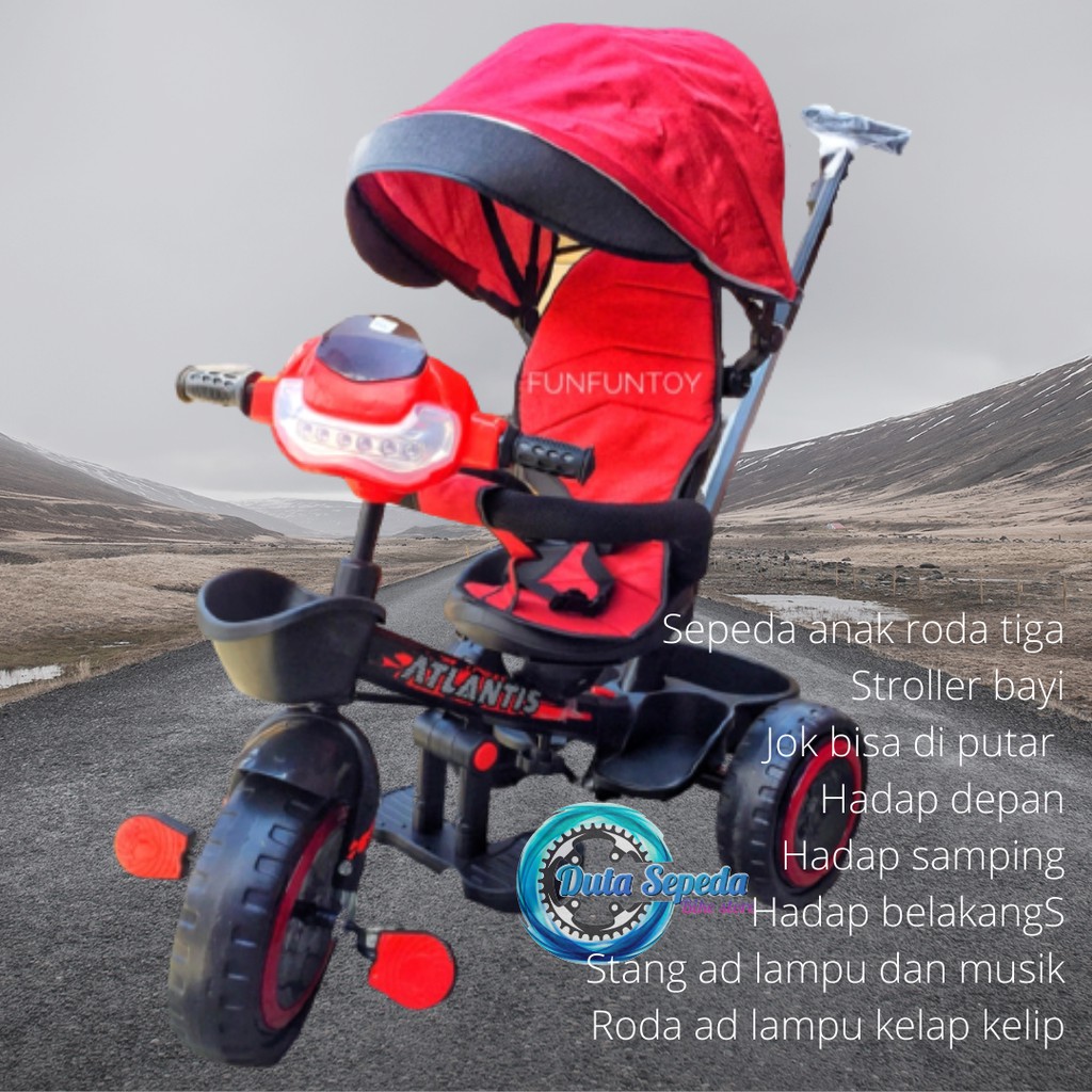 Jual sepeda anak roda 3 stroller usia 1 samapai 3 tahun | Shopee Indonesia