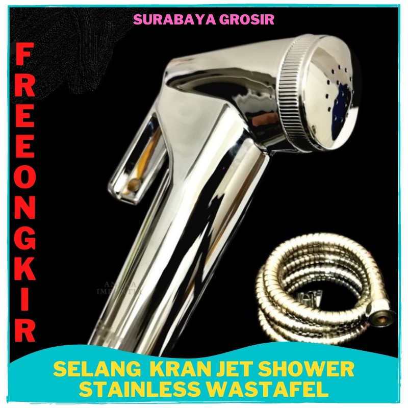 Jual Kran Jet Shower Stainless Toilet Wastafel Sink Keran Air Wastafel ...