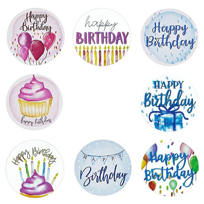 Jual Sticker Lucu Gambar Binatang Stiker Happy Birthday HBD 500pcs ...