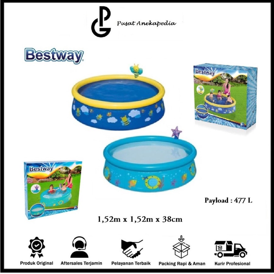 Jual 57326 Bestway Kolam Renang Anak My First Fast Set Spray Pool ...