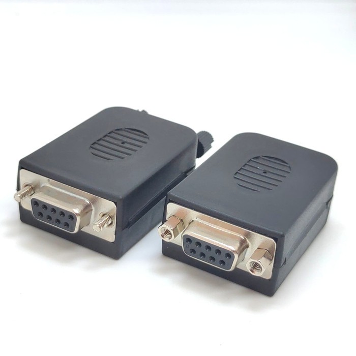 Jual Female DB9 Port Serial RS232 RS485 9pin plus Box Shell Case ...