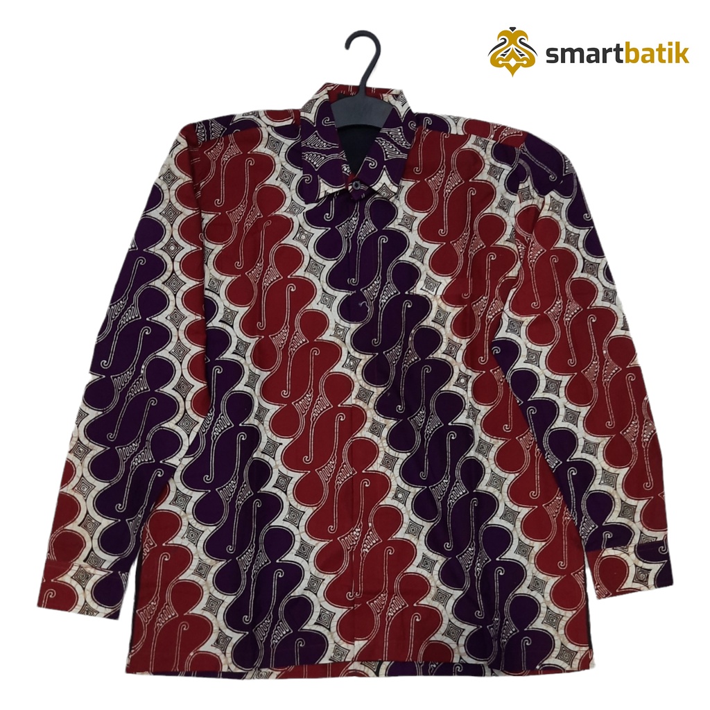 Jual Kemeja Baju Batik Klasik Motif Parang Barong Cap Kombinasi Tulis ...