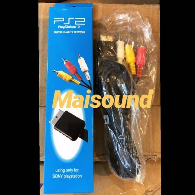 Jual KABEL AV RCA SONY PS2 1.5 meter KABEL PLAYSTATION SONY PS 2 ...