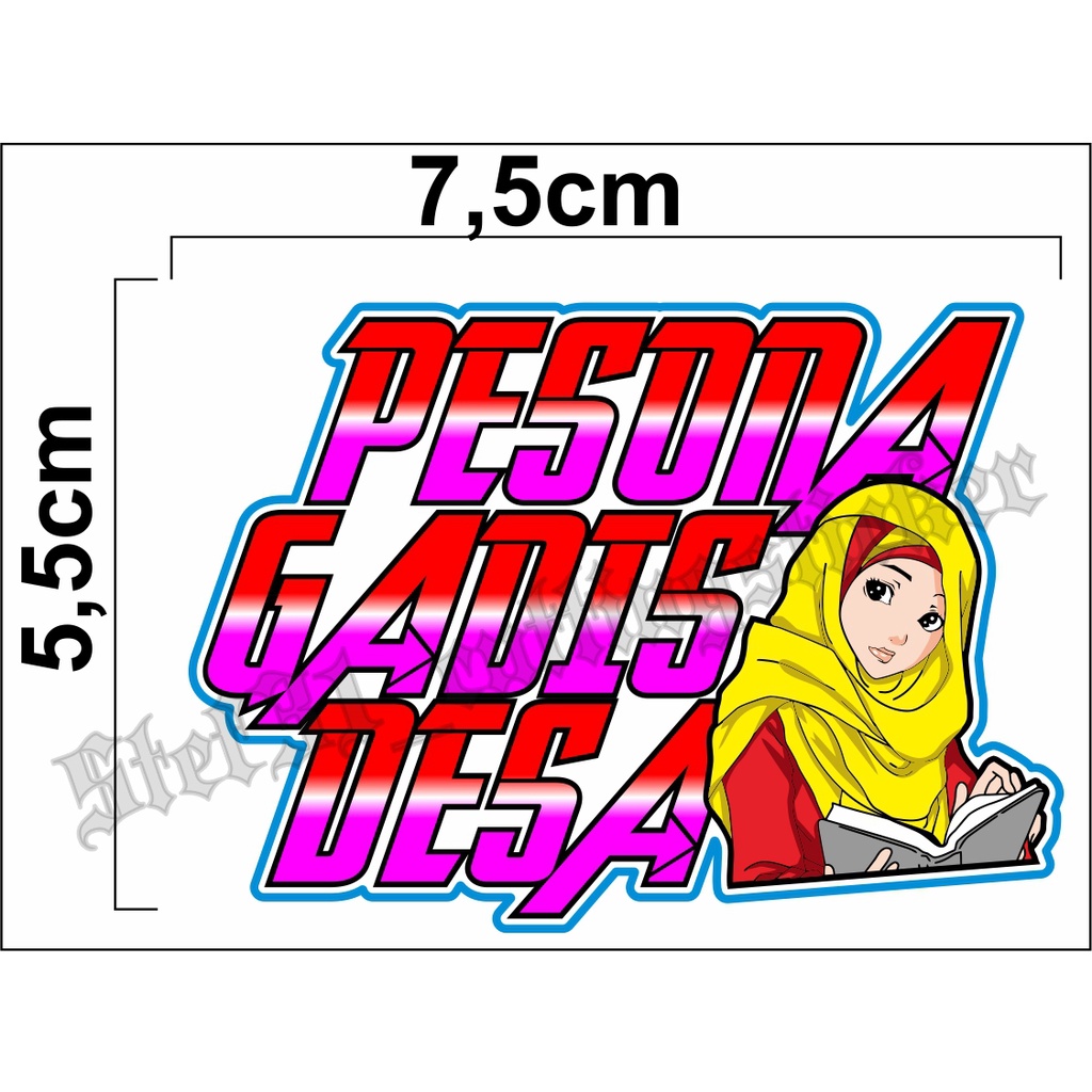 Jual Stiker printing kata-kata pesona gadis desa | Shopee Indonesia