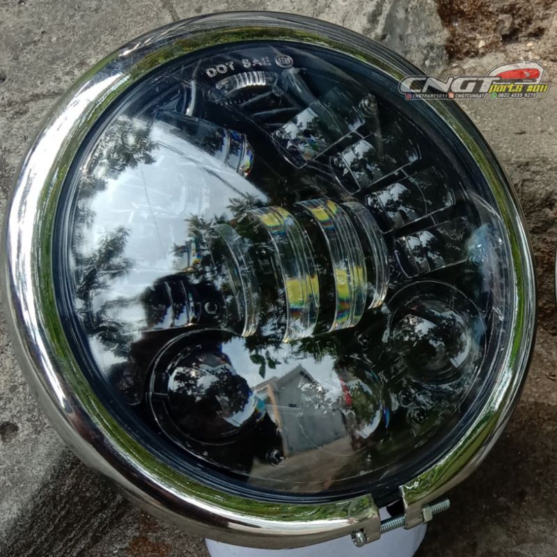 Jual Headlamp lampu daymaker led 16 set batok jute crom | Shopee Indonesia