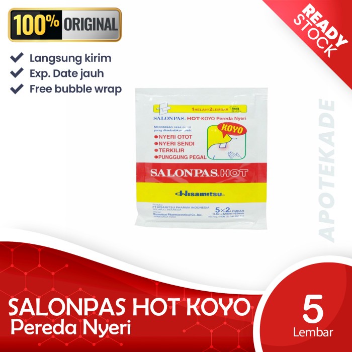 Jual salonpas koyo hot merah 5X2 lembar per sachet | Shopee Indonesia