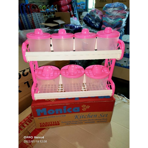 Jual rak bumbu/kitchen set monica/tempat bumbu | Shopee Indonesia