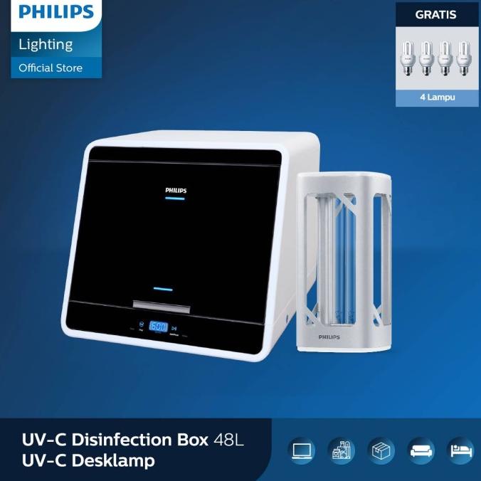 Jual Philips Bundling UVC Disinfection Box 48L + UVC Desk Lamp | Shopee Indonesia
