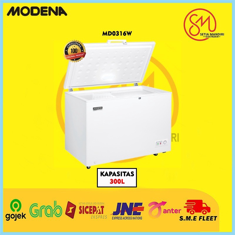 Jual Modena Chest Freezer 300 Liter MD0316W | Shopee Indonesia