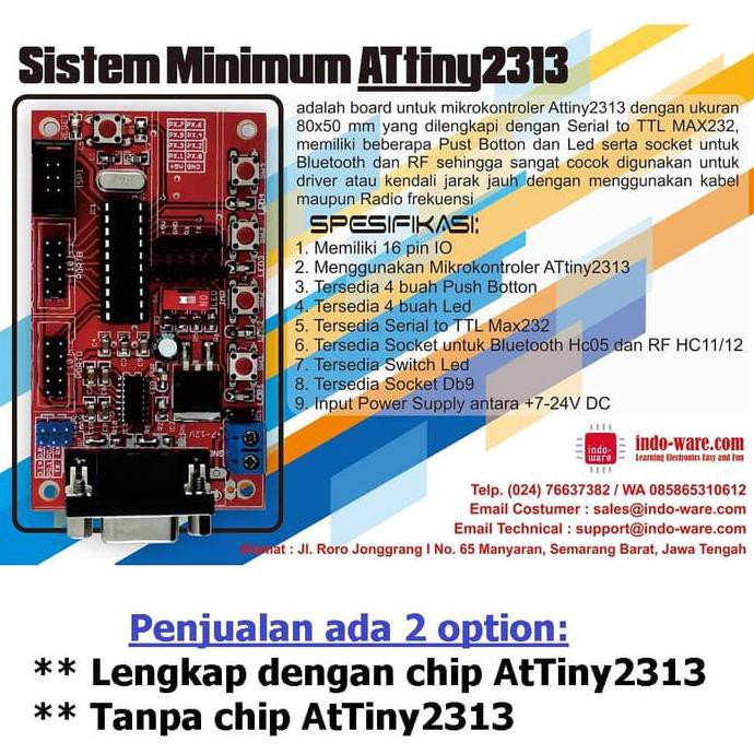 Jual Sistem Minimum Attiny2313 Attiny 2313 Atmel Tiny2313 Paket Tanpa Chip Inwer3984 Original ...