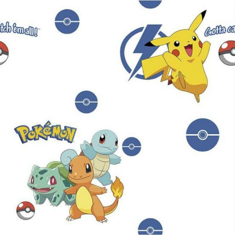 Jual Wallpaper Sticker Dinding Karakter Pokemon Wallpaper Dinding ...