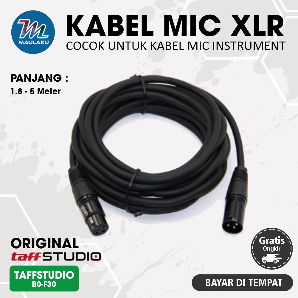 Jual Kabel Jack Mic XLR Male To Female Microphone Karaoke 5 - 20 Meter ...