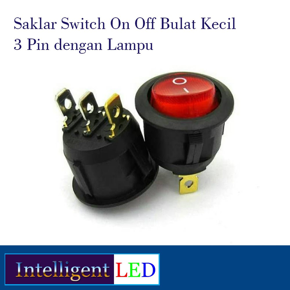 Jual Saklar Switch On Off Bulat Kecil 3 Pin dengan Lampu | Shopee Indonesia