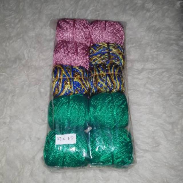 Jual Benang rajut nilon d27 i (paket mix10 gulung sesuai gambar,sembur ...