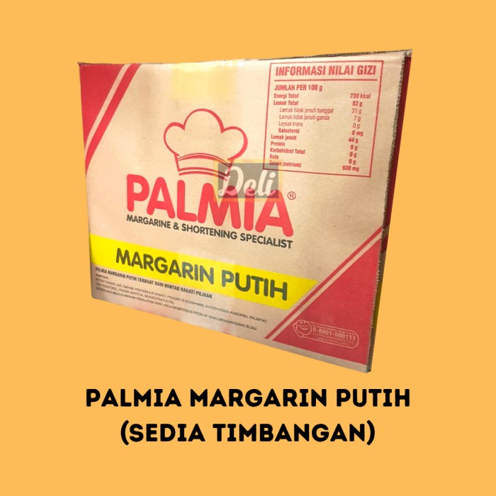 Jual Palmia Margarin Putih Ekonomis Repack Timbangan 500gr | Shopee ...