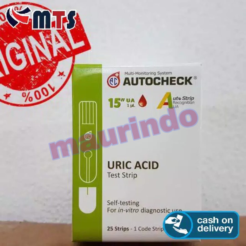 Jual COD - AUTOCHECK URIC ACID / AUTOCHECK ASAM URAT 25 STRIP | Shopee ...