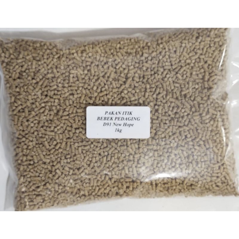 Jual pakan itik entok bebek pedaging D91 READY STOK 1KG pelet voer ayam ...