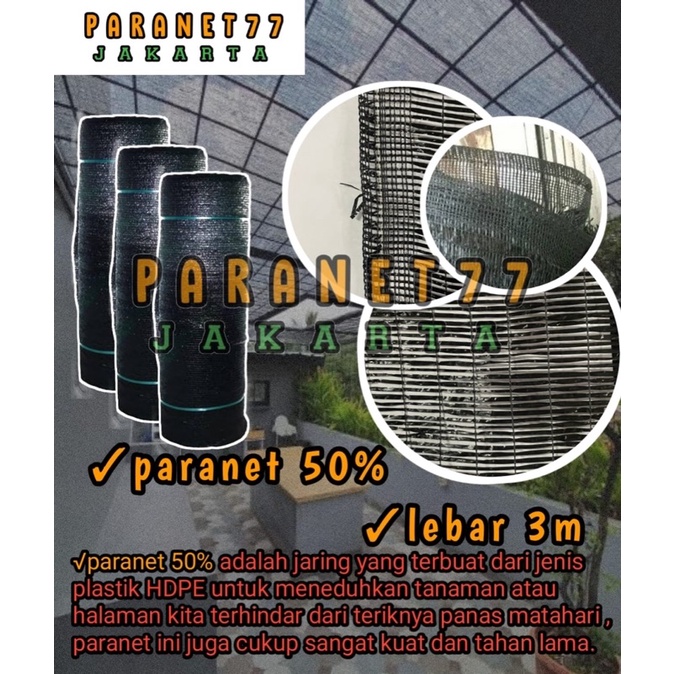 Jual (GRADE A) Paranet 50% 1 Roll (P.100m x L.3m) peneduh | Shopee ...