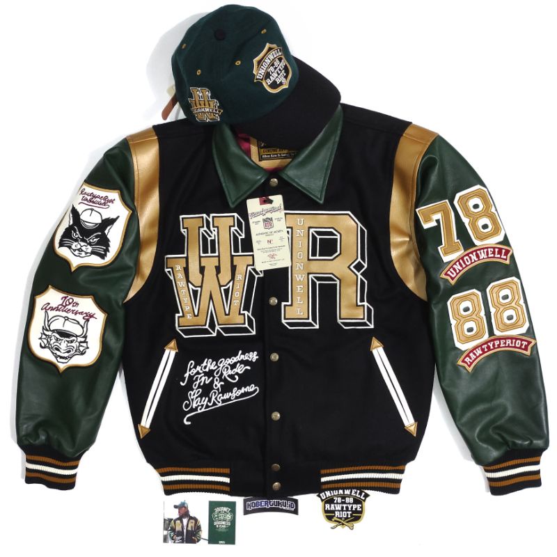 Jual VARSITY JACKET RAWTYPE RIOT RAWTYPERIOT X UNION WELL | Shopee ...