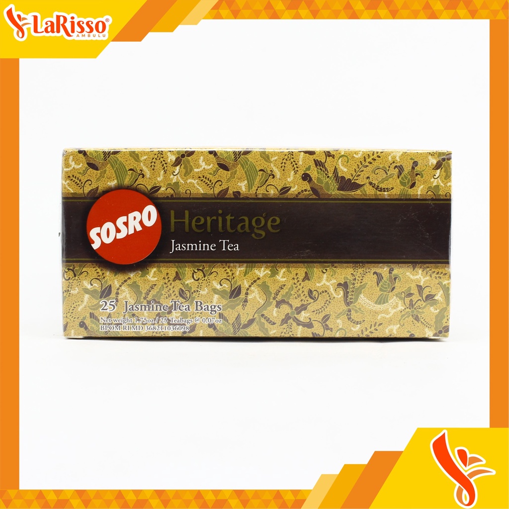 Jual TEH CELUP CAP SOSRO HERITAGE JASMINE TEA 25'S KOTAK | Shopee Indonesia