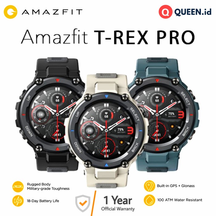 Jual HANDPHONE & TABLET WEARABLE DEVICES AMAZFIT T-REX PRO SMART WATCH ...