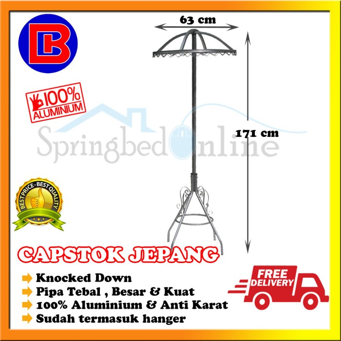 Jual Capstok Hanger Gantungan Baju Aluminium Jepang Harga Pabrik ...