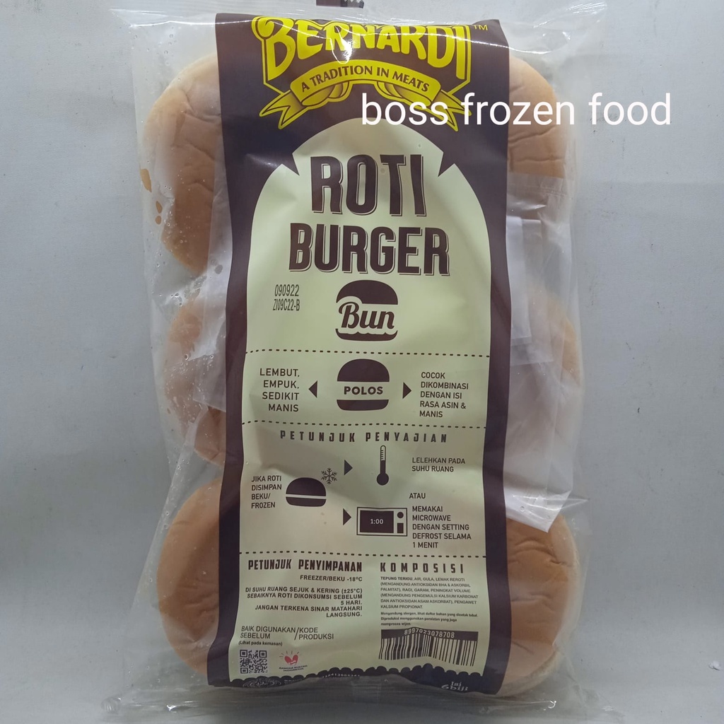Jual roti burger bernardi (tanpa wijen) isi 6pcs 300gr | Shopee Indonesia