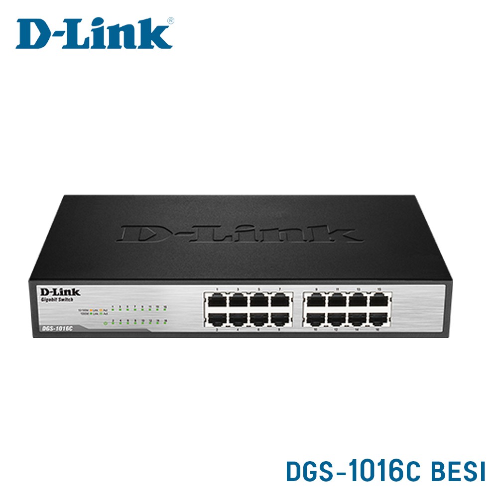 Jual Switch HUB 16 Port Gigabit D-Link DGS-1016C BESI 16-Port Gigabit ...