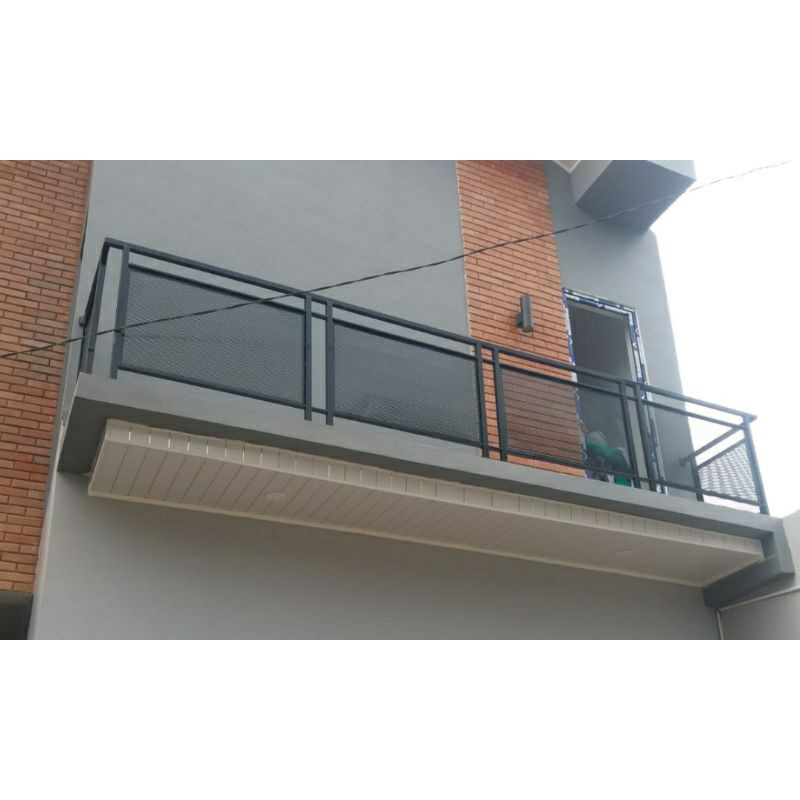 Jual Pagar balkon tema expanded rangka besi galvanis | Shopee Indonesia