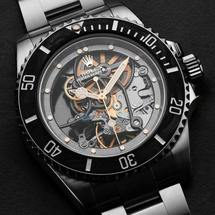 Jual Rolex Andrea Pirlo Skeleton Submariner Swiss 1:1 | Shopee Indonesia