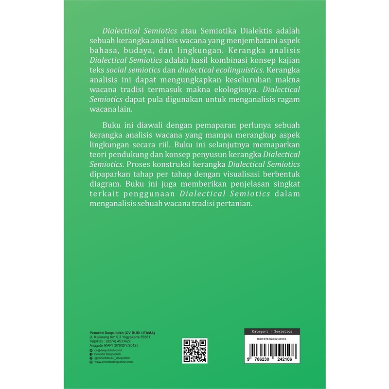 Jual Buku Dialectical Semiotics: Bridging Language, Culture, and Nature in Analyzing Tradition ...