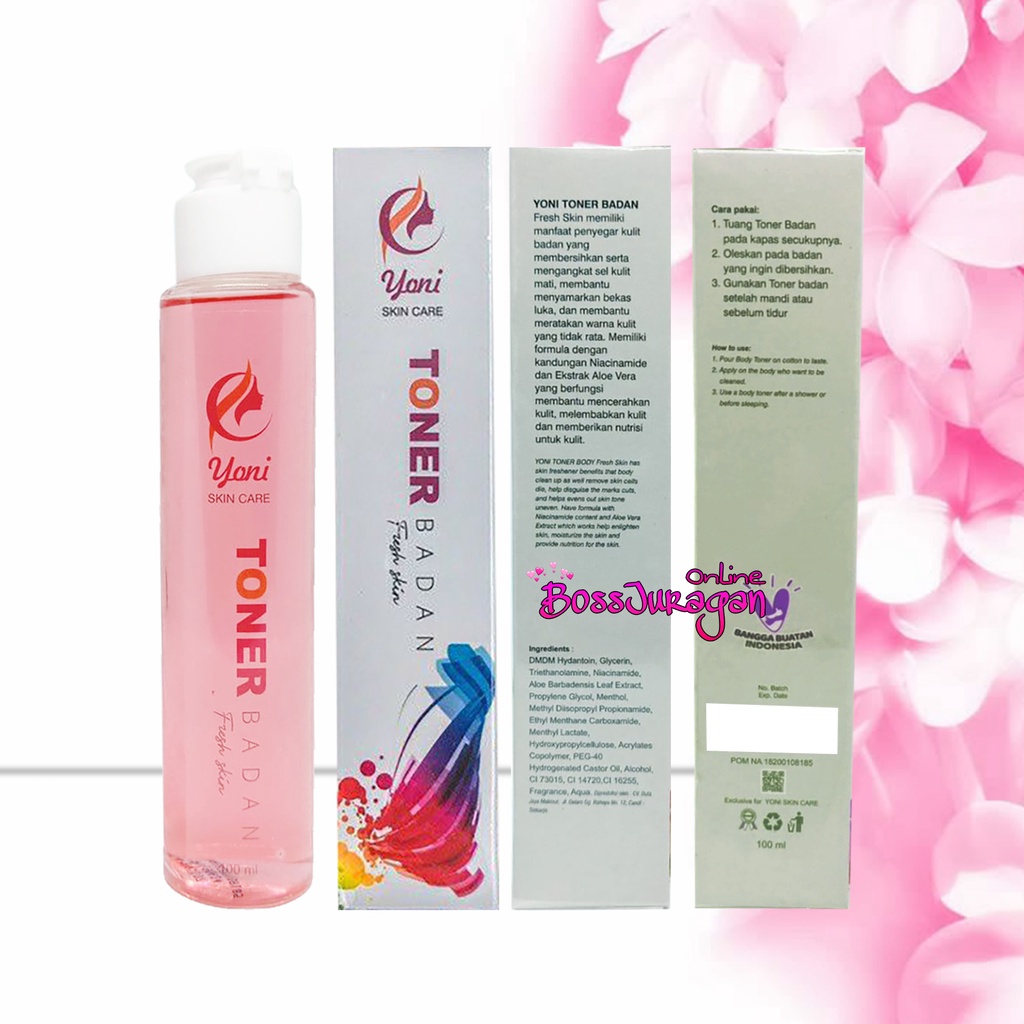 Jual (BOSS) YONI Skincare Toner Badan Fresh Skin - 100ml | BPOM YONI ...