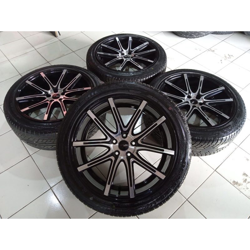 Jual velg bekas Racing HSR Ring 20 pcd 5x114 lebar 8,5 ET 40 ban Achilles 245 45 R20 CRV Rush ...