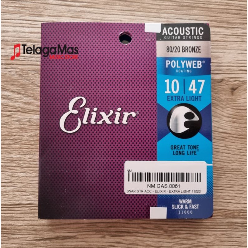 Jual Senar gitar akustik elixir polyweb 11000 original | Shopee Indonesia