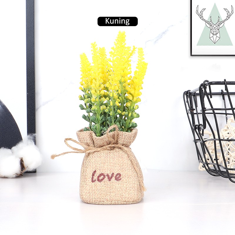 Jual Bunga Buatan Mini Pot Bunga Pintar Dekstop Bunga Wedding Party ...