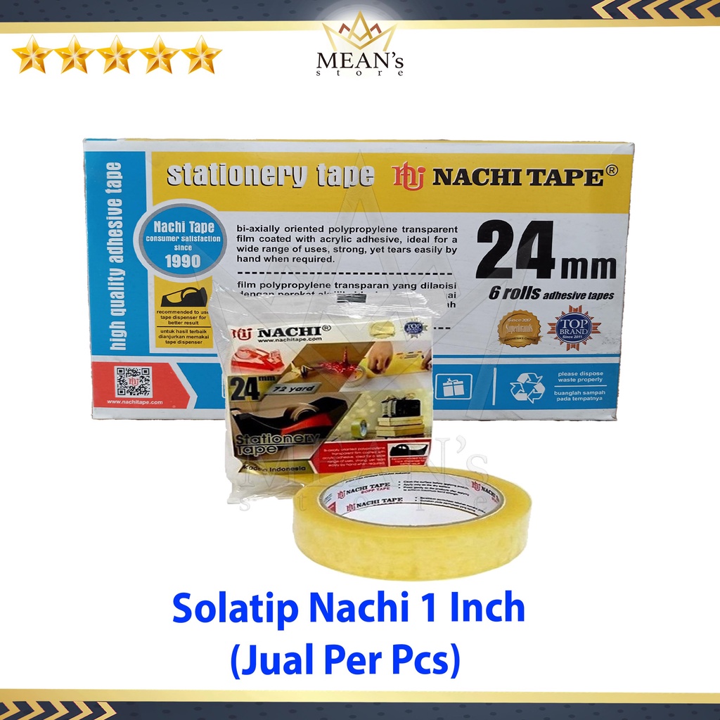 Jual Solatip Nachi Bening 24mm / Isolasi Nachi 1 Inch / Solasi Satuan ...