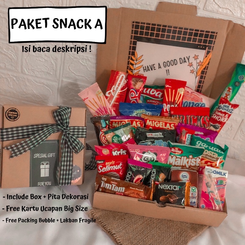 Jual PAKET SNACK BOX MURAH SUPER KOMPLIT MAKANAN GIFT HADIAH ULANG ...
