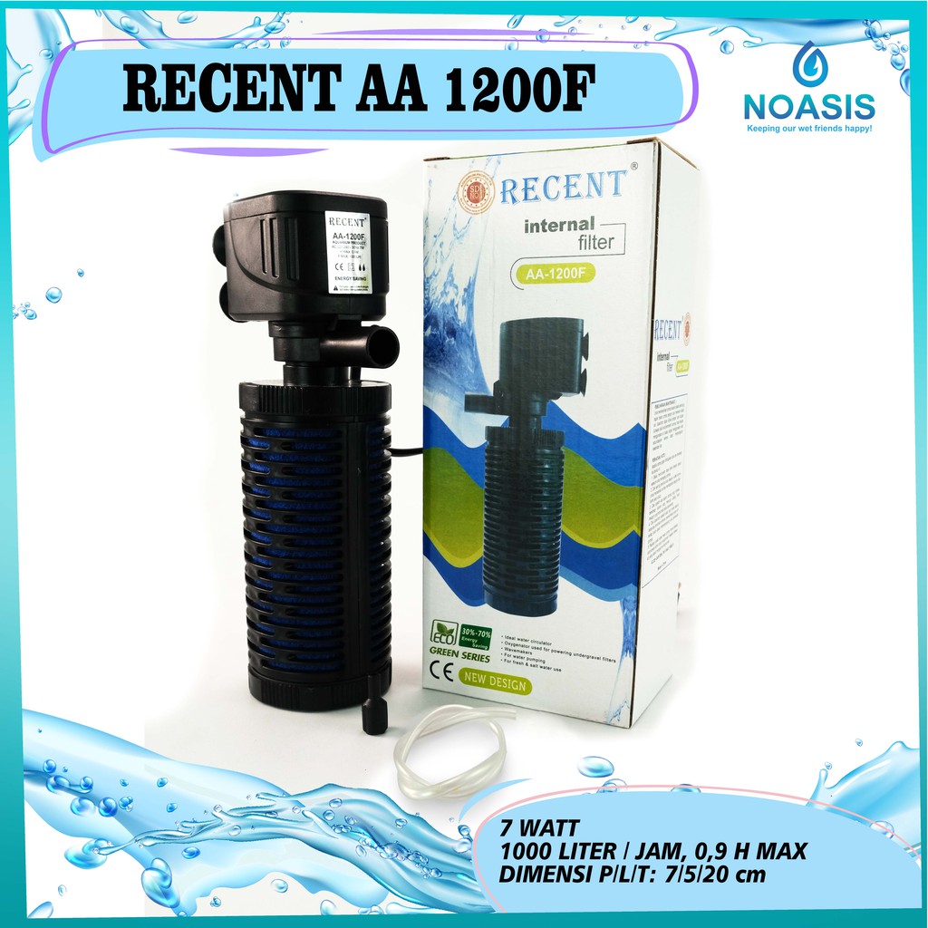 Jual POMPA AIR AQUARIUM INTERNAL FILTER RECENT AA 1200 F SUMBERSIBLE ...