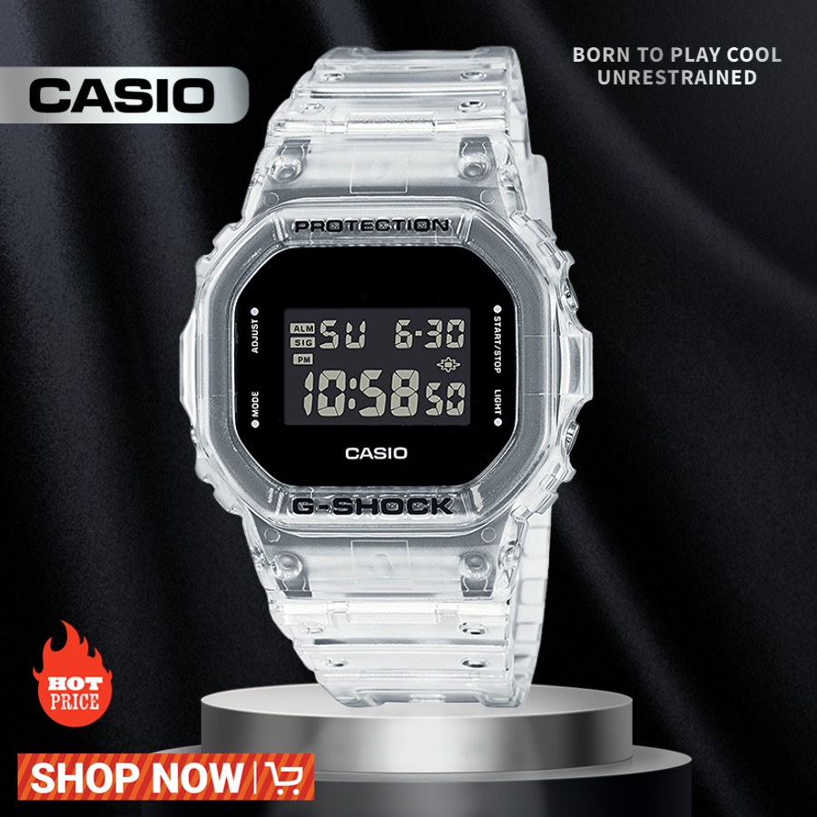 Jual Casio Jam Tangan Pria Casio Baru G-Shock Retro Square Putih ...