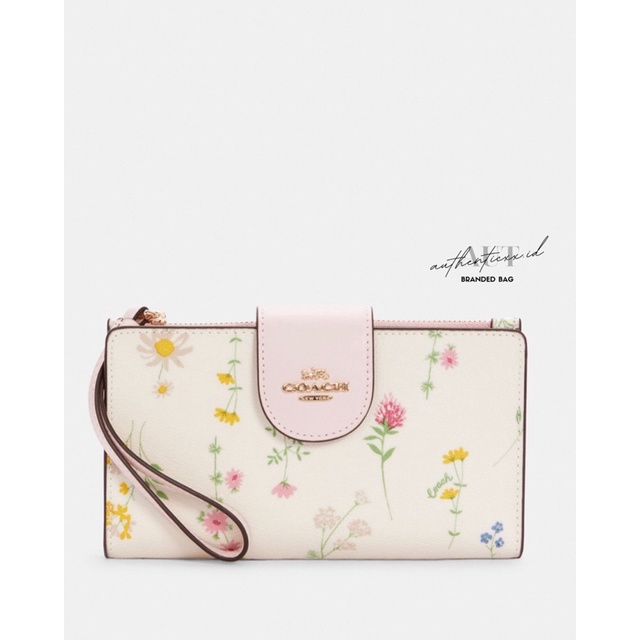 Jual COACH TECH PHONE WALLET WITH SPACED WILDFLOWER | Shopee Indonesia