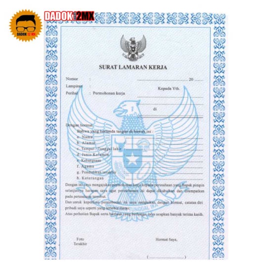 Jual [10 LEMBAR ] BLANGKO SURAT LAMARAN KERJA | Shopee Indonesia