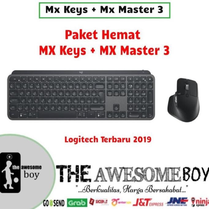 Jual Bundling Logitech Mx Master 3 Mouse + Mx Keys Keyboard Multi ...