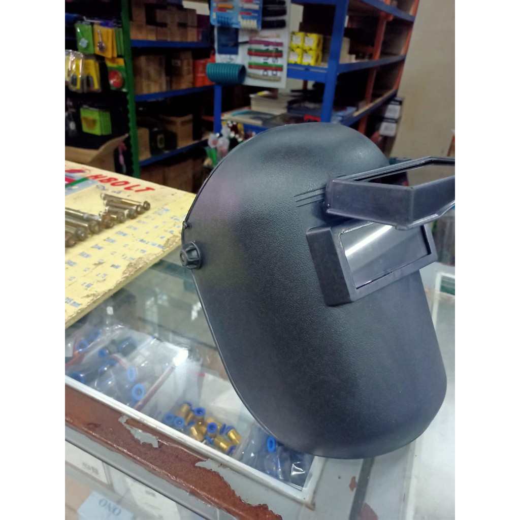 Jual Helm Kedok Topeng Las Model Putar + Kaca Full Set OXFORD Hitam A ...