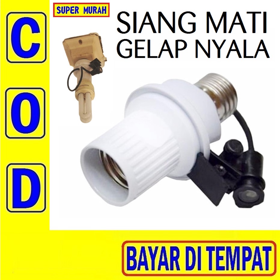Jual PAC 17M FITTING SENSOR CAHAYA Fiting Lampu E27 Led Menyala Saat ...