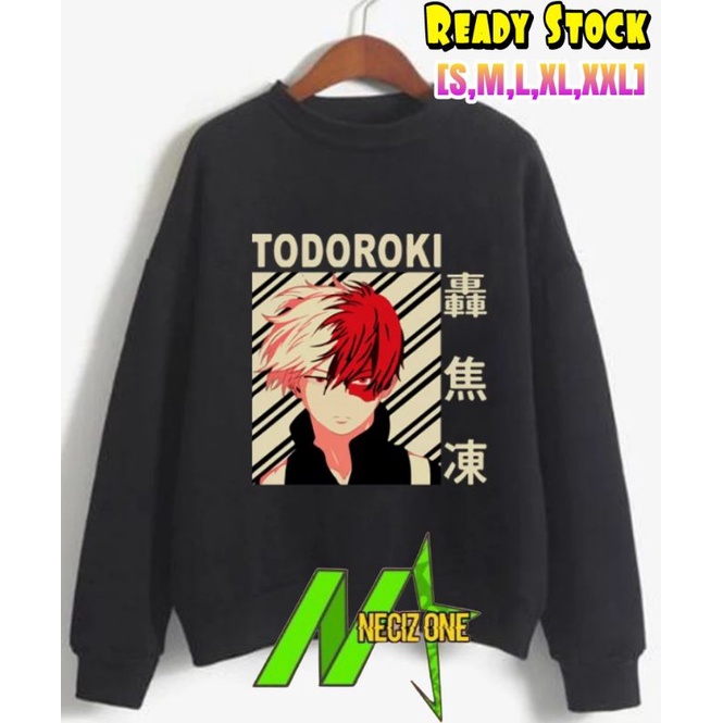 Jual TODOROKI SHOTO CHARACTER ANIME JEPANG SWEATER CREW NECK BOKU NO ...